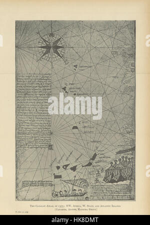 Reproduction of a map from 'The Dawn of Modern Geography', illustrating ...