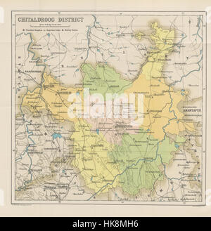 Mysore city Gazetteer map 1897 Stock Photo: 154620258 - Alamy