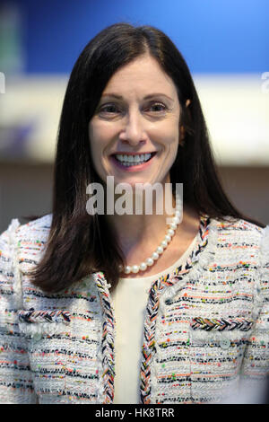Chancellor Philip Hammond with Microsoft UK CEO Cindy Rose during a ...