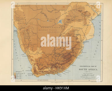 Ancient map of Northern South Africa with Transvaal Gold Fields and ...
