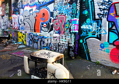 Amazing colorful graffiti in the Baltic Triangle area of Liverpool UK ...