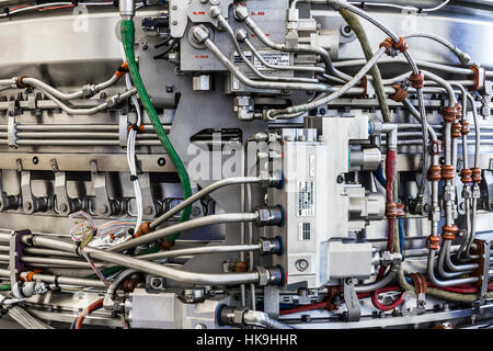 Indianapolis - Circa January 2017: Exterior of an F135 Jet Engine, Part ...