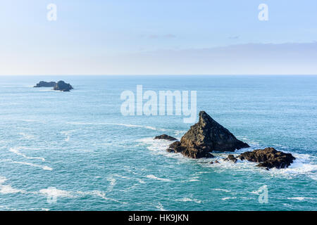 Treviso head, Cornwall, England Stock Photo - Alamy