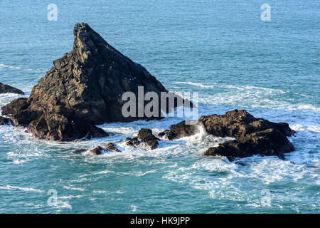 Treviso head, Cornwall, England Stock Photo - Alamy