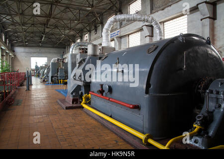 Wide-angle view of factory boiler-house Stock Photo - Alamy