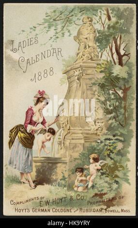 Ladies Calendar 1888 Stock Photo - Alamy