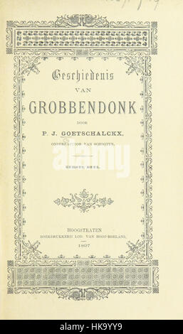 Illustration from 'Geschiedenis van Grobbendonk,' a historical account ...