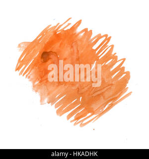 watercolor white orange background, stains abstract isolated ...