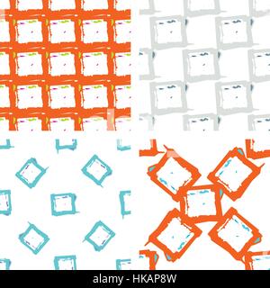 Abstract geometric spotty square seamless pattern. Modern repeating ...