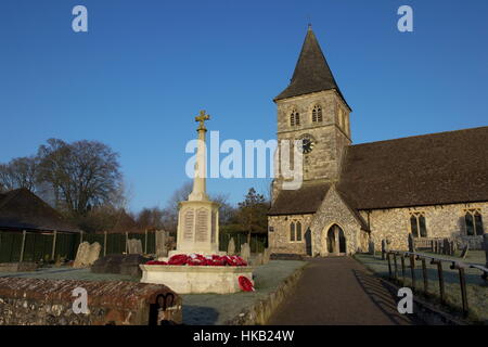 St Mary's Church Overton on a sunny frosty morning Stock Photo - Alamy