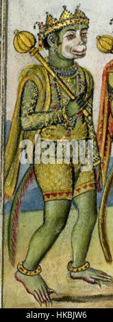 This artwork depicts the Hindu mythological figures of Varaha and ...