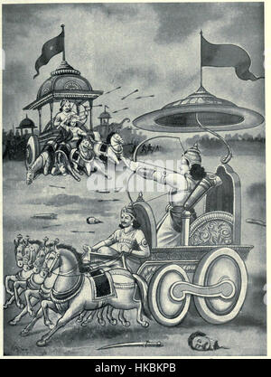 This scene from the Indian epic Mahabharata depicts Abhimanyu, the son ...