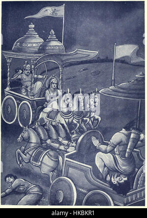 The painting depicts the moment from the Mahabharata, where Arjuna ...