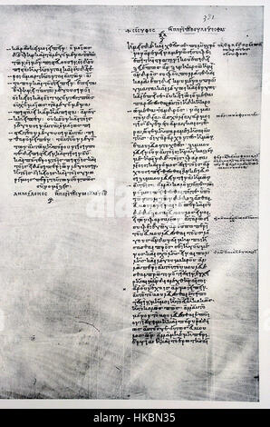 A depiction from the 'Codex Parisinus Graecus,' dating to 1807 ...