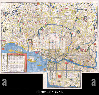 The 1849 map of Edo (modern-day Tokyo) provides a historical view of ...