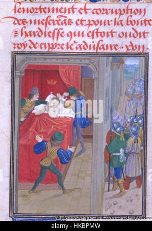 This dramatic painting depicts the assassination of King Henry IV of ...