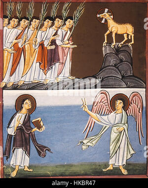 This illuminated manuscript from the Bamberg Apocalypse Folio ...