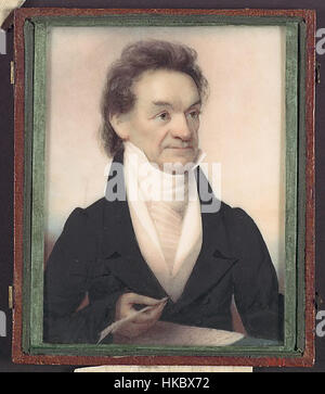 This portrait, painted by Anson Dickinson, depicts Dr. Valentine Mott ...