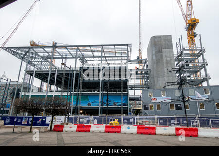 BBC building under construction at Central Square in Cardiff City ...