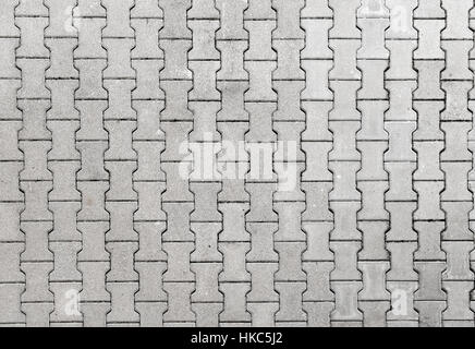 Pavement concrete H shaped slabs texture top view, urban patterns and ...