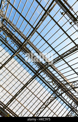 Metal and glass construction background Stock Photo - Alamy