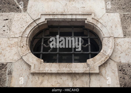 Nazi swastika in the window grille on the building of the Bavarian ...