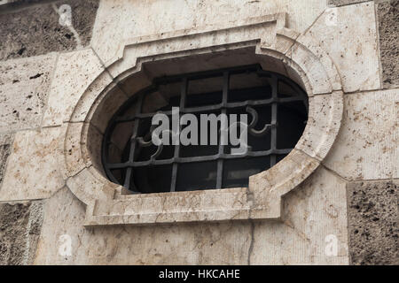 Nazi swastika in the window grille on the building of the Bavarian ...