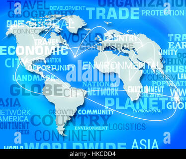 World Map Background Means International Oceans Or Global Maps Stock ...