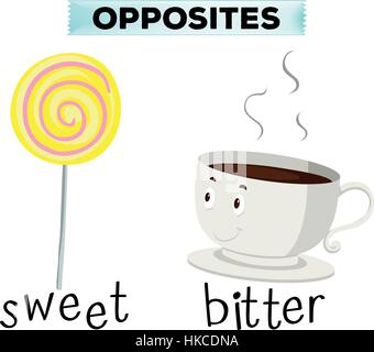 Opposite words for sweet and bitter Stock Vector Image & Art - Alamy