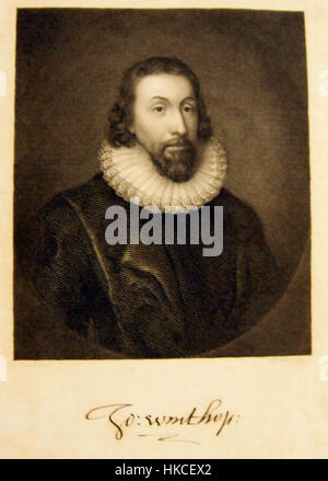 The portrait of John Winthrop, an early American astronomer, captures ...