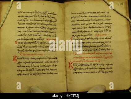 This illuminated manuscript, the Lectionary from 1686, contains ...