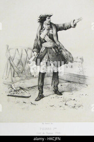 This portrait of Peter the Great, Tsar of Russia, captures his ...