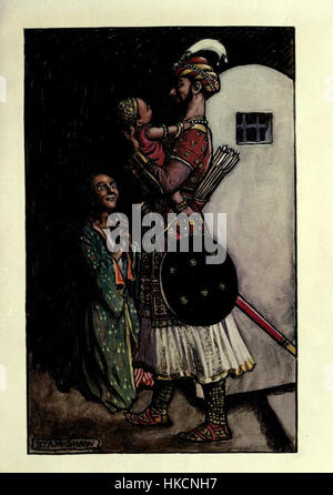 Illustrations from 'The Adventures of Akbar' depict the legendary ...