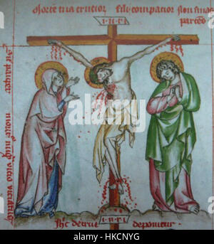 A dramatic scene depicting a central figure dressed in regal clothing ...