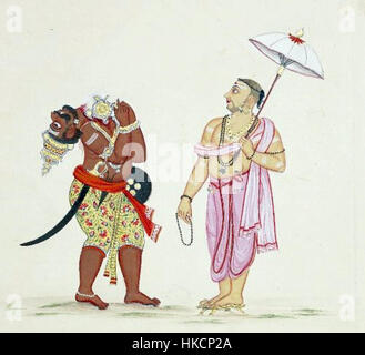 This Hindu artwork depicts the god Vishnu, shown with the demons Madhu ...
