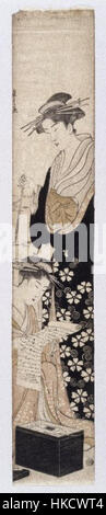 This Japanese ukiyo-e print depicts the Beauties of Yoshiwara, a famous ...