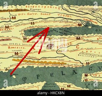 The *Peutinger Table* is a Roman map depicting the known world at the ...