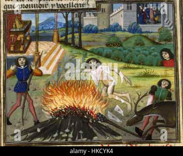 The 'Death of Hercules' from Raoul Lefevre’s 'Histoires de Troyes' is a ...