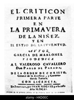 'El Criticon' is a famous Spanish novel by Baltasar Gracián, first ...