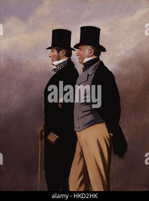 This portrait by G. Thompson depicts George Payne and Henry John Rous ...