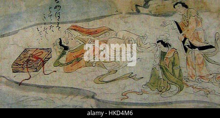 The 'Kegon Engi Emaki' is an ancient Japanese painting that illustrates ...
