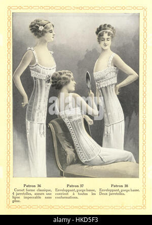 'Les Corsets Le Furet Paris' is a vintage painting that captures the ...
