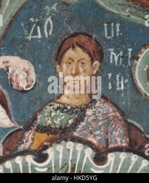 This medieval artwork depicts Loza Nemanjica, a prominent figure in ...