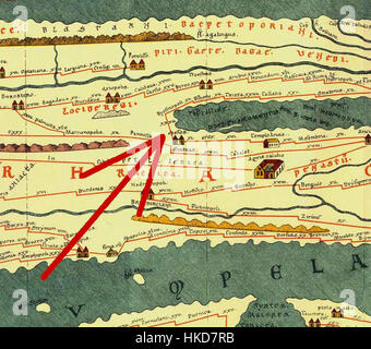 The 'Tabula Peutingeriana,' a Roman-era map, illustrates the ancient ...