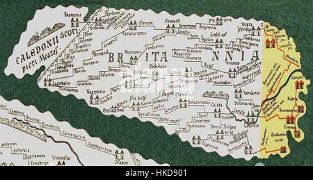 The Tabula Peutingeriana, a Roman road map, includes a section ...