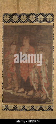 This traditional painting depicts Amitabha Buddha surrounded by the ...