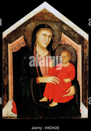 This religious artwork, depicting the Madonna and Child in glory with Saints Joseph and Francis ...