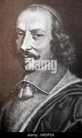 This portrait of Cardinal Mazarin depicts the French cardinal and ...