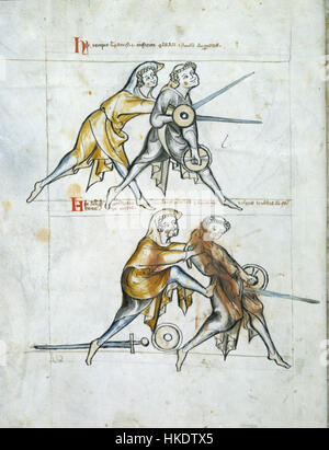 A page from the manuscript Ms I33, featuring a medieval illustration ...