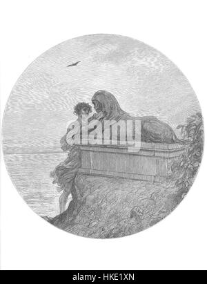 Gustave Doré’s 1884 illustration for Edgar Allan Poe's 'The Raven ...